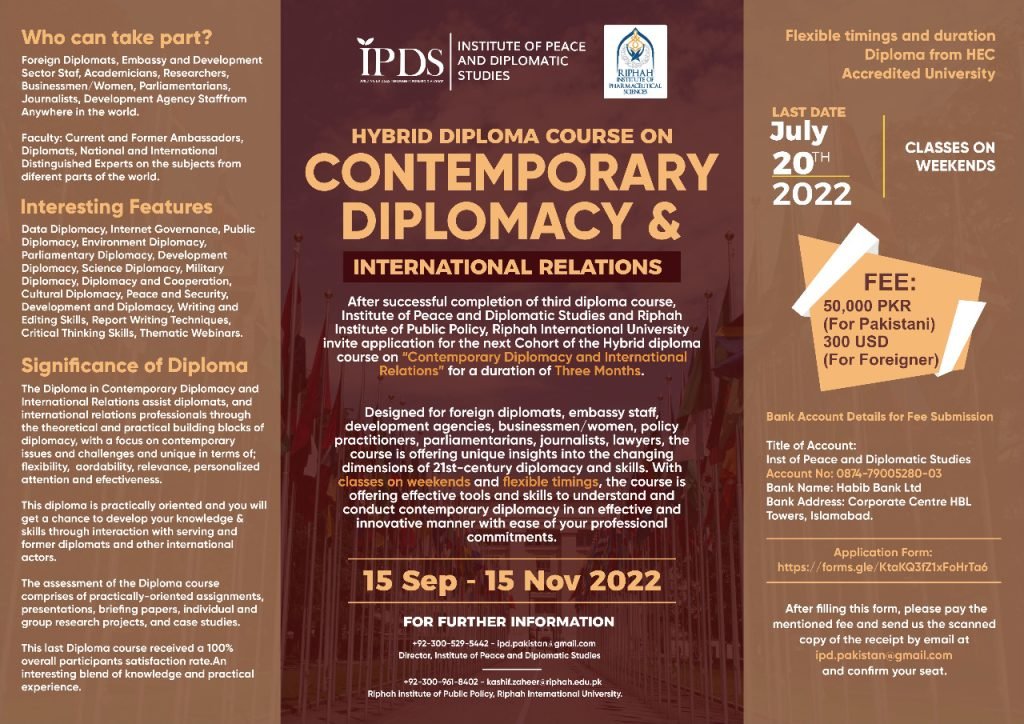 IPDS – Institute of Peace and Diplomatic Studies